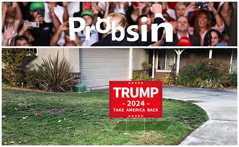 Amazon Probsin Trump Yard Sign With Metal H Stakes Double Sided X Trump Take