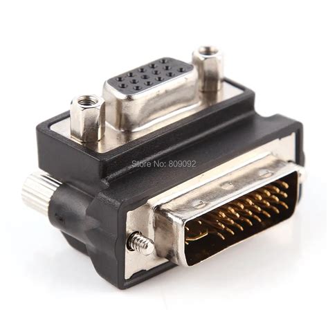 Vga Svga Female To Dvi 245 Male 90 Degree Right Angled Video Converter