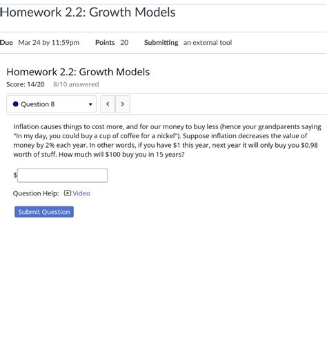 Solved Homework Growth Models Score Chegg