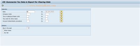 FKCUMTAX SAP Tcode Summarize Tax Lines UK
