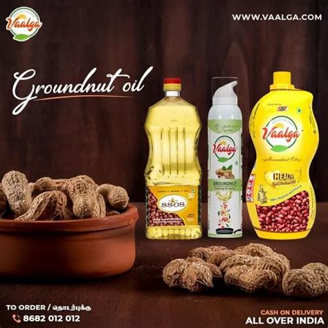 Cold Pressed Groundnut Cooking Oil 1 Liter At Rs 260litre In Dindigul