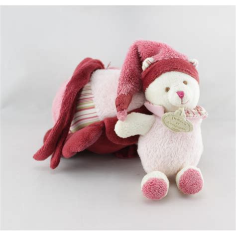 Doudou Et Compagnie Musical Chat Minouchette Bordeaux Rose