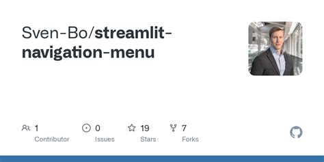 Github Sven Bo Streamlit Navigation Menu