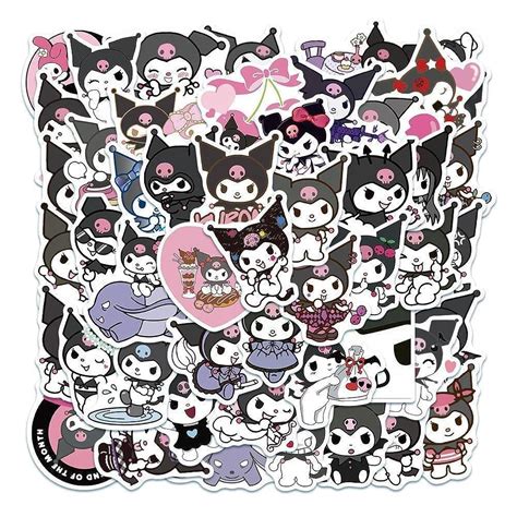 Goodern Goodern 50 Pcs Cute Anime Sticker Kuromi Stickers Pack