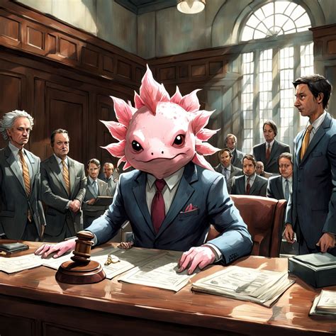 Axolotl Adorned In A Sharp Suit By Becky Campos Playground