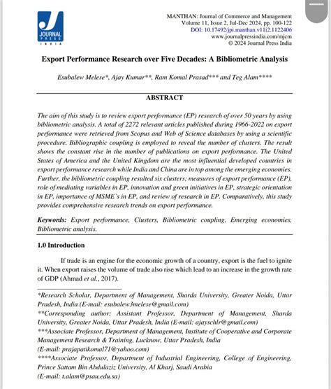 Esubalew Melese Phd On Linkedin I Am Excited To Share That My Research Paper Titled Export