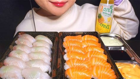 연어초밥and광어초밥 먹방 Mukbang Youtube