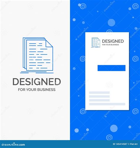 Business Logo For Code Coding Doc Programming Script Vertical Blue