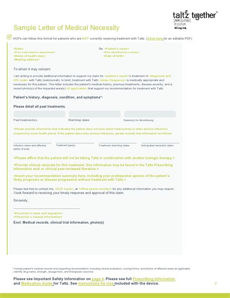 Letter Of Medical Necessity Template Ablebionics