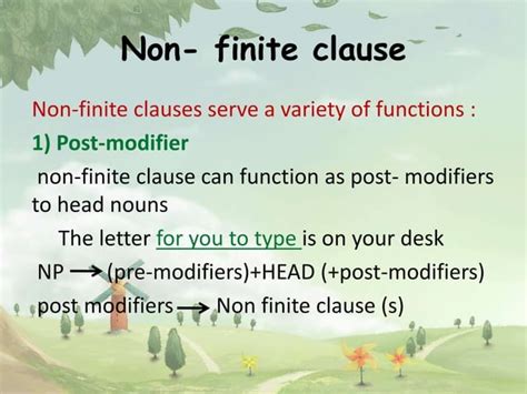 Non Finite Clause Pptx