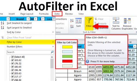 What Is Autofilter In Excel