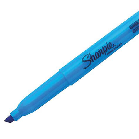 Sharpie 27010 Accent Blue Chisel Tip Pocket Style Highlighter 12 Pack