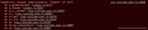 Vue项目中满屏报错：typeerrorcannot Read Property Length Of Nulluview的文本域出现