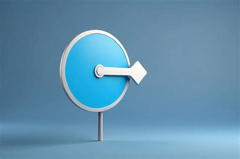 Premium Photo Empty Pointer On Blue Background 3d Render