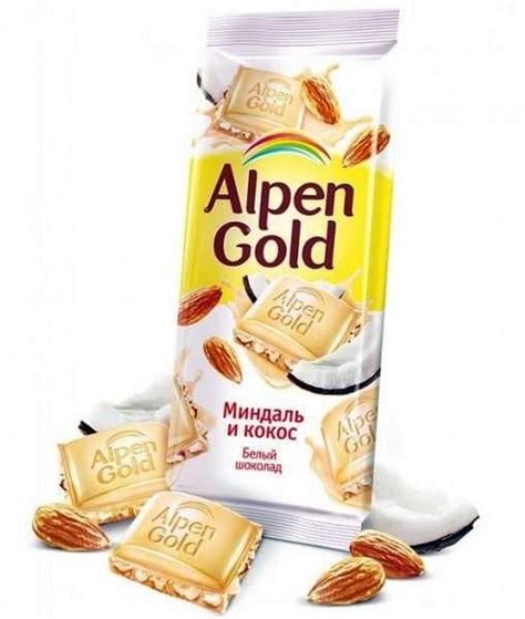 Шоколад Альпен Голд Миндаль и Кокос Alpen Gold 90 грамм - цена ...