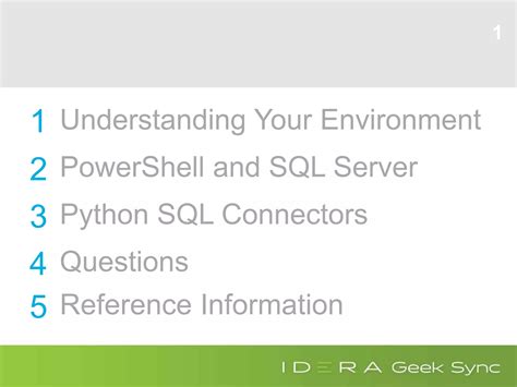 Geek Sync Using Powershell With Python And Sql Server Ppt