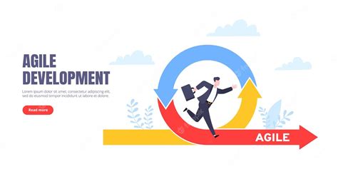 Premium Vector Agile Development Methodology Business Concept Flat Style Design Vector