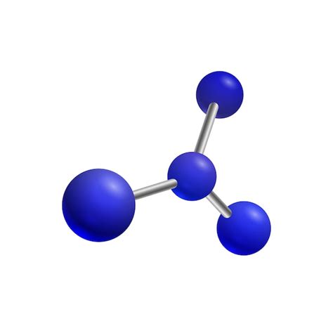 Premium Vector Vector Model Of 3d Molecule Consisting Of Three Small
