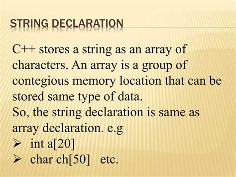 String Handling In C Pptx Programming Languages Computing