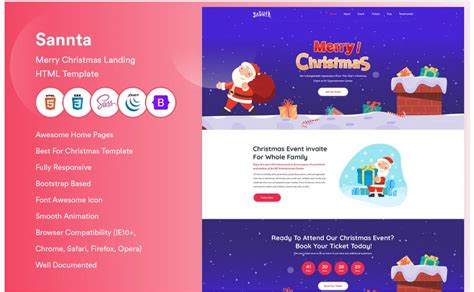 Download Sannta Christmas Landing Html5 Template