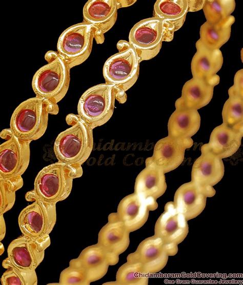 Br2038 28 Size Real Kemp Stone Gold Bangles Design For Women