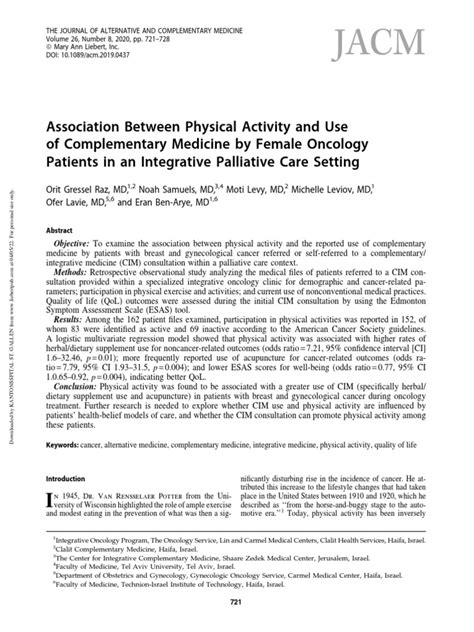 Association Between Physical Activity And Use Pdf