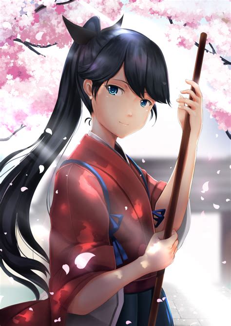 Wallpaper Illustration Long Hair Anime Girls Blue Eyes Kantai