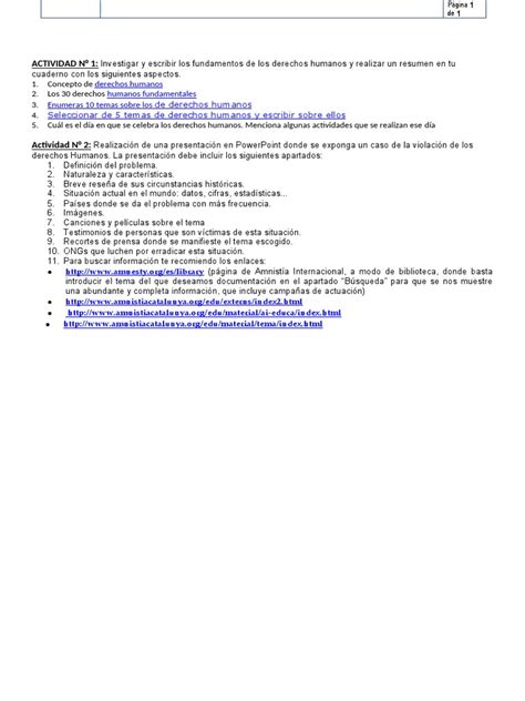Taller 11° Derechos Humanos Pdf