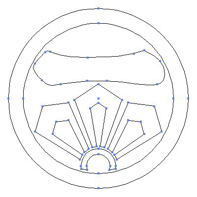 家紋丸に龍剣に一の字のフリー画像 背景透過 とベクター素材 eps 家紋epsフリー素材の発光大王堂