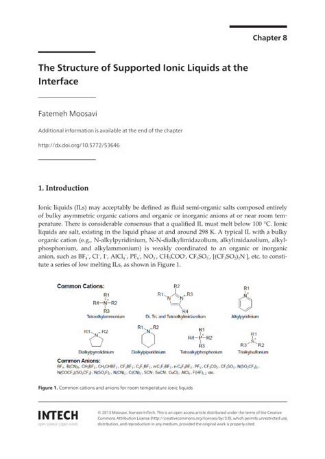 Pdf The Structure Of Supported Ionic Liquids At The Interfacecdn