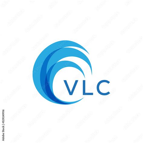 Vlc Letter Logo Vlc Blue Image On White Background Vlc Monogram Logo