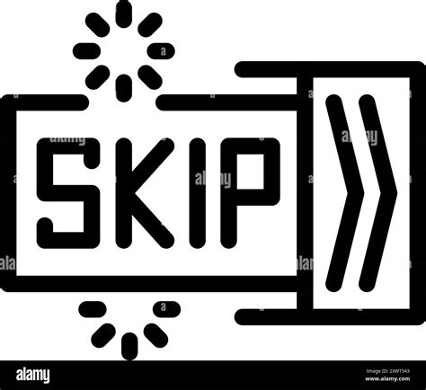 Black Skip Button With Loading Symbol Animation For Media Player Or User Interface Stock Vector