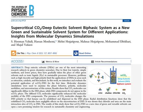 Supercritical Co2deep Eutectic Solvent Biphasic System