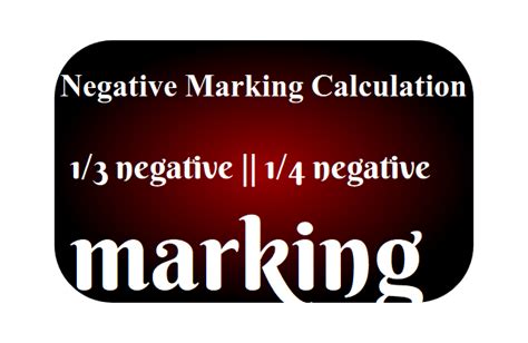 How To Calculate 1 4 And 1 3 Negative Marking Mpsc Material