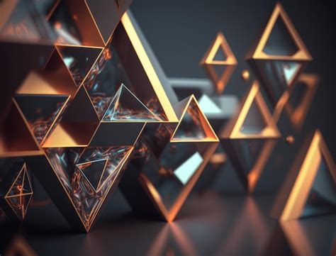 Premium Ai Image Futuristic Triangles Background Abstract Geometric Pattern Created With
