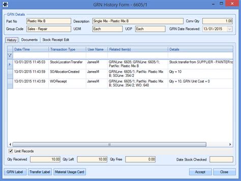 Knowledge Base Amending GRN Details