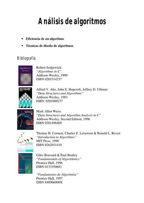 Pdf De Programación Análisis De Algoritmos