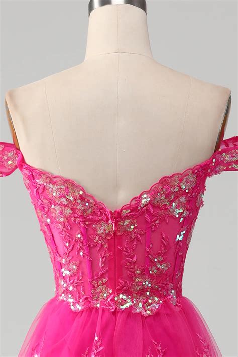Aerba Dresses Off The Shoulder Prom Dress With Sequins