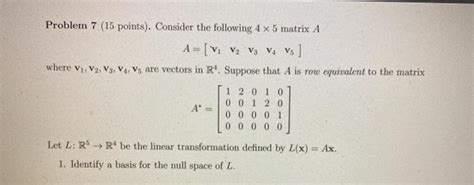 solved problem 7 15 points consider the following 4 x 5
