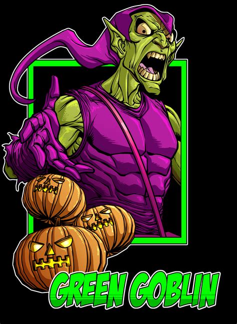 Green Goblin By Dwaynebiddixart On Deviantart