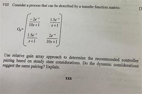Solved VIII Consider A Process That Can Be Described By A Chegg
