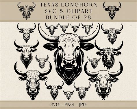 Texas Longhorn Svg Longhorn Svg Rodeo Svg Bull Svg Bull Head Svg