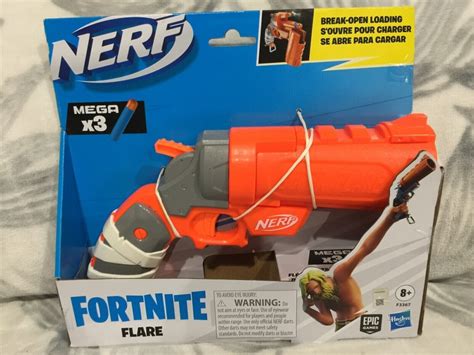Nerf Fortnite Flare Dart Blaster Break Open Load 3 Mega Darts New In