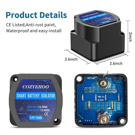 Kit De Interruptor Aislante De Batería Dual De 12 V Y 140 Amperios