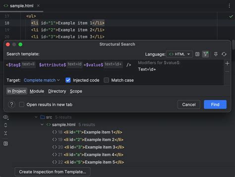 Structural Search And Replace Examples PhpStorm Documentation