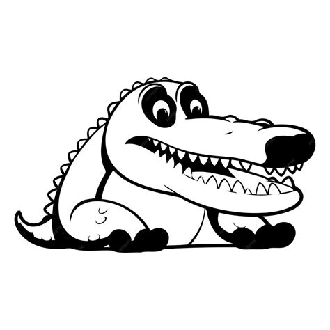 Premium Vector Crocodile Vector Illustration Cute Cartoon Crocodile