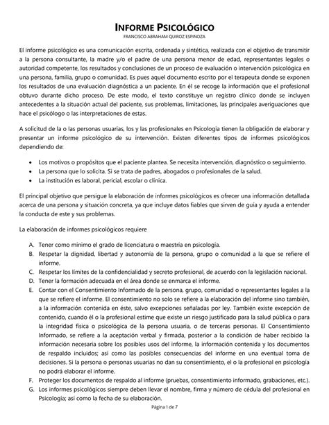Ejemplo De Informe Psicologico De Un Nino Con Problemas De Conducta Images