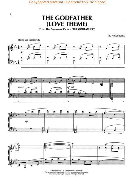 The Godfather Love Theme Sheet Music By Nino Rota 1911 1979 Sheet Music Plus Keyboard