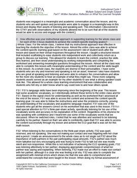 CalTPA Cycle 1 MATH Example By LiteracyandBeyond TPT
