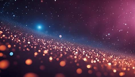 Glowing Particles In Space Computer Generated Abstract Background D Rendering Premium AI